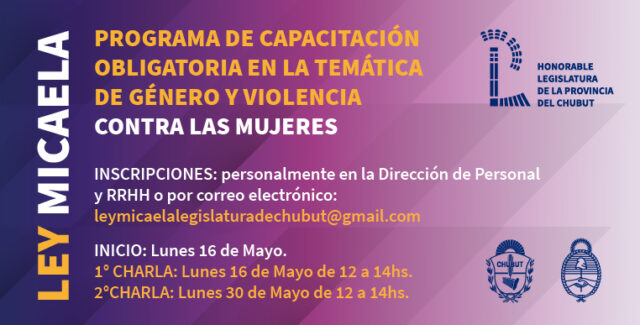 Ley Micaela: Capacitación obligatoria en la temática de género y violencia contra las mujeres ...